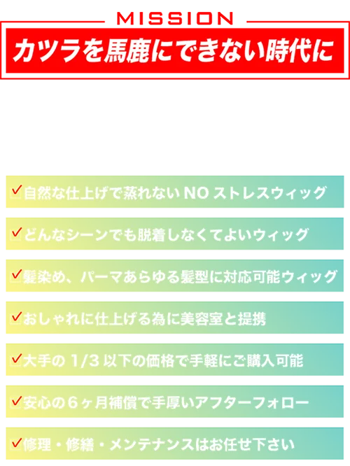 泳げるカツラ：KAMIIRU（カミール）は関西大阪にあるオーダーカツラ・ウィッグ専門店